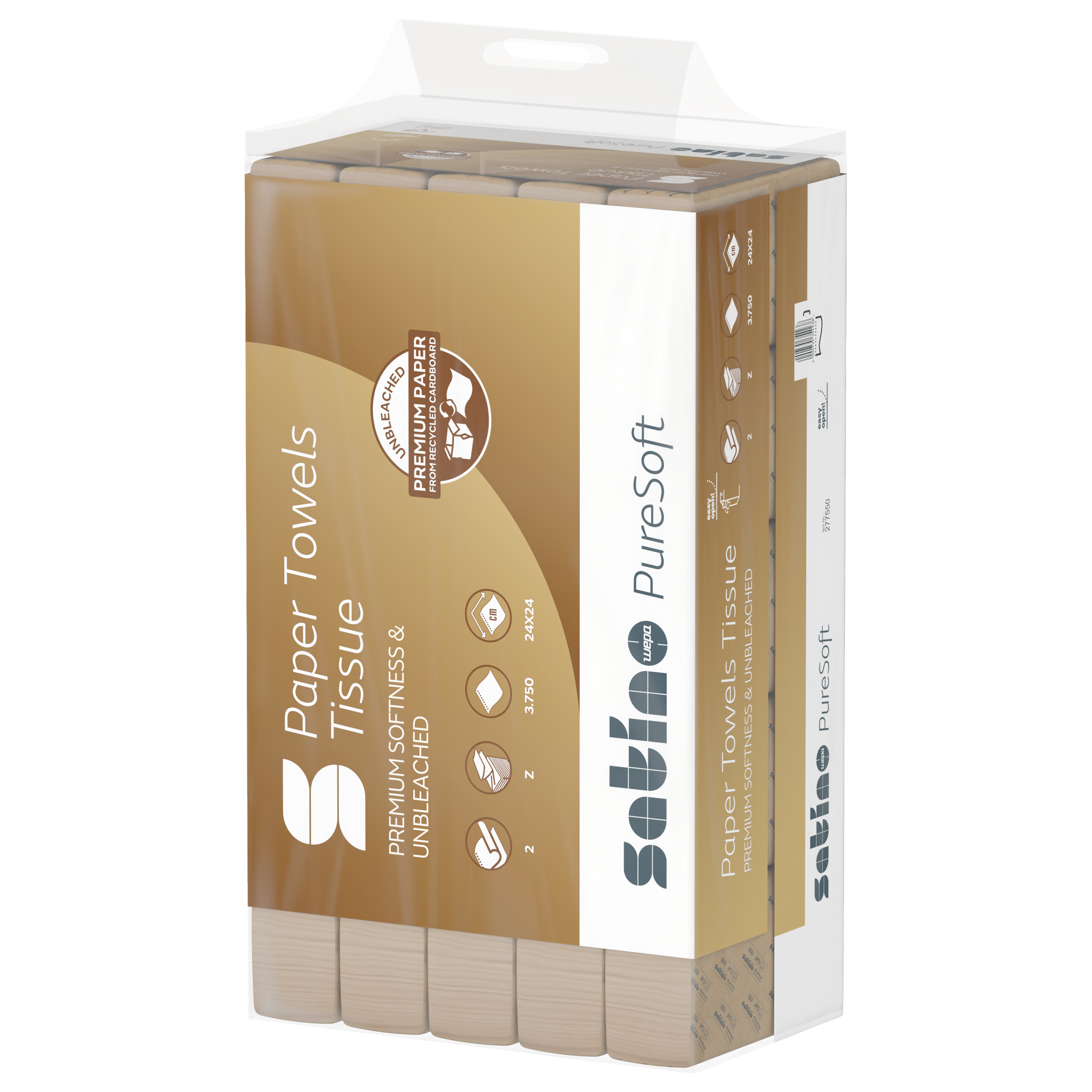 Papier essuie-mains Satino PureSoft au format pliage en Z | Art. n ...